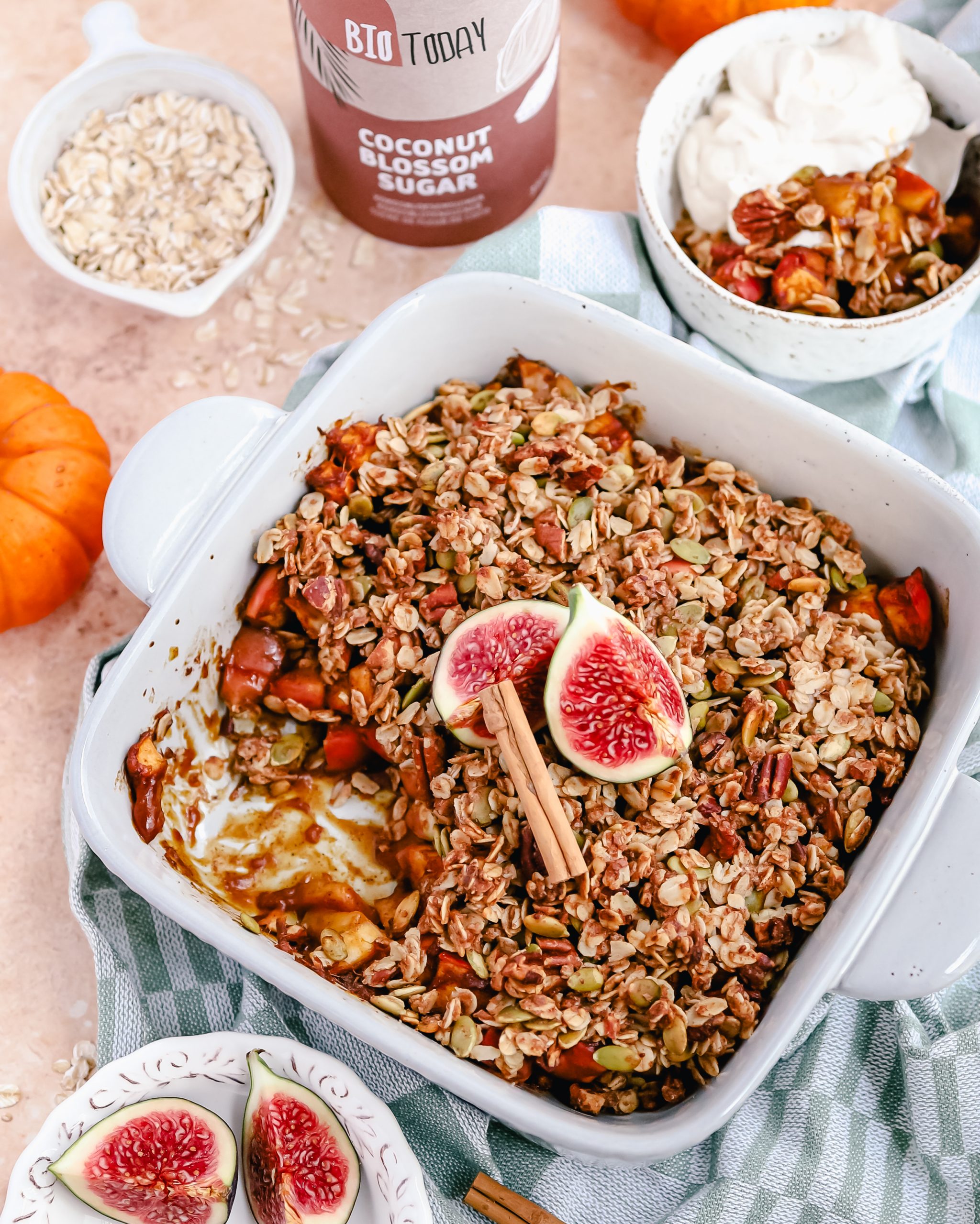 Appel-pompoen crumble | BioToday | Recepten | Vegan